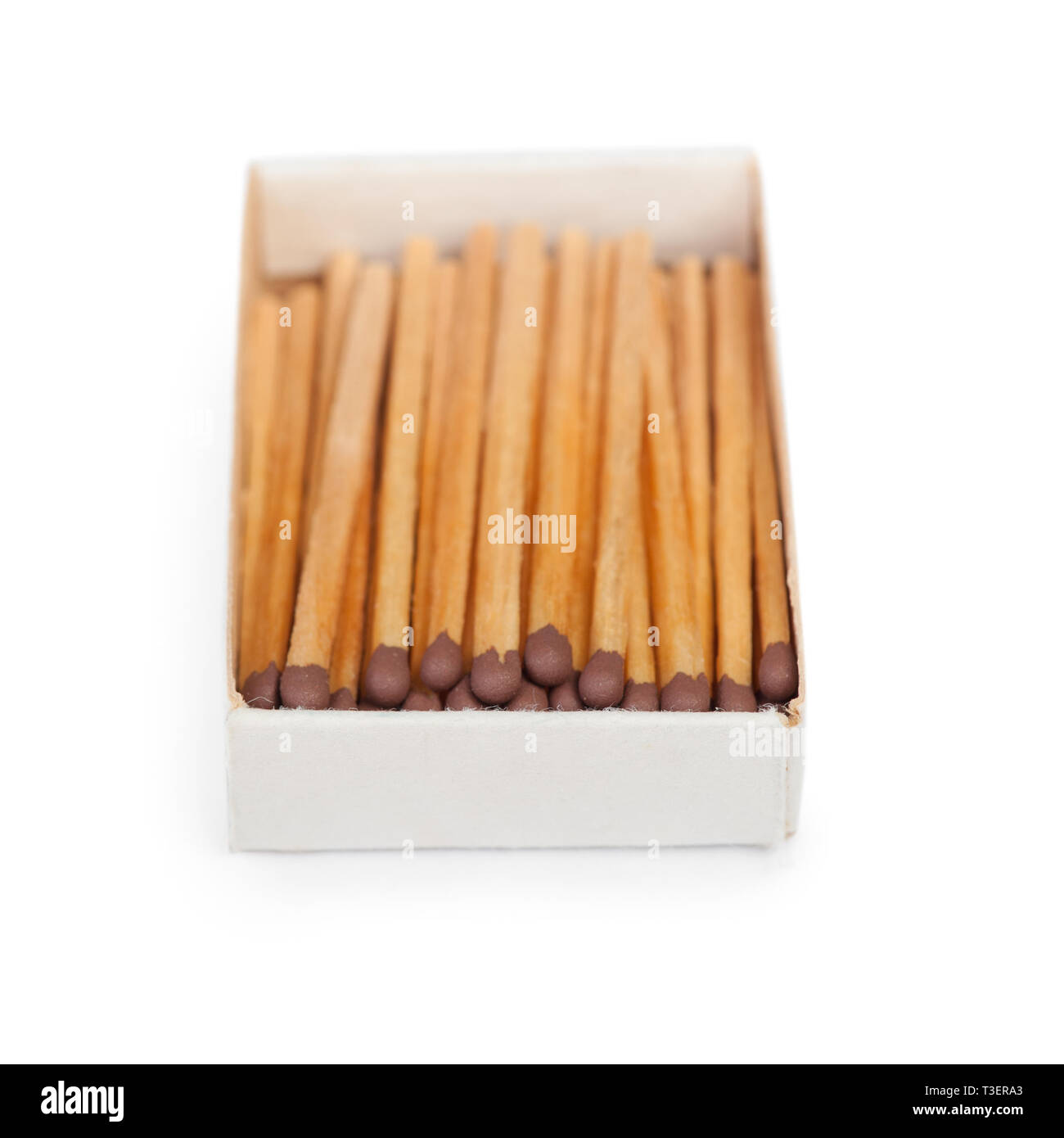 Matches in the box isolated on white background Stock Photo - Alamy