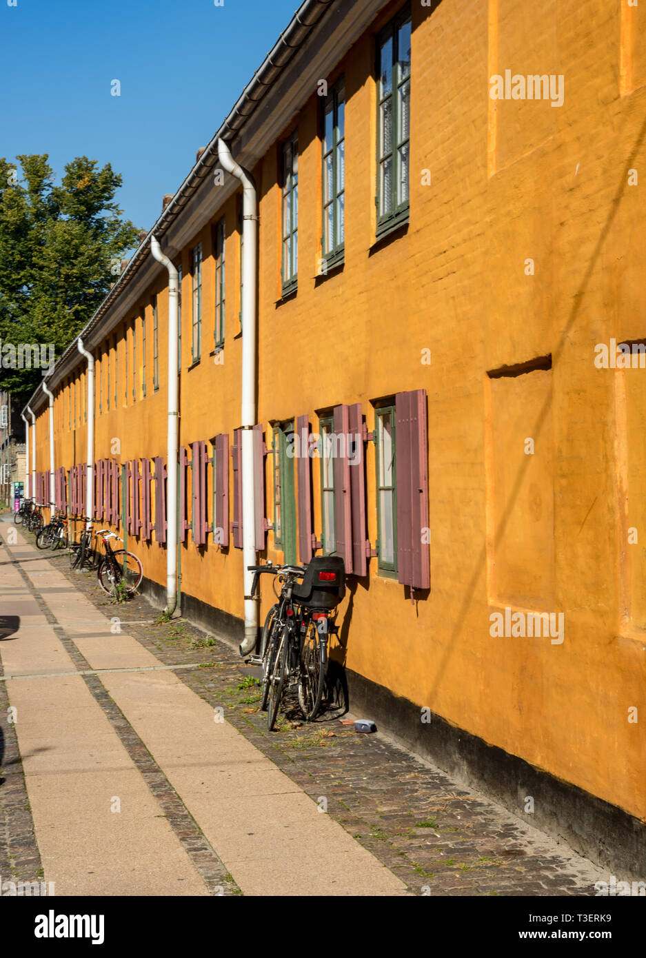 The distinctively yellow coloured historic cottages in the former Naval ...