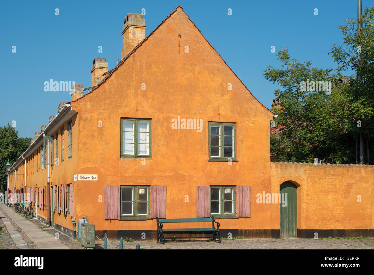The distinctively yellow coloured historic cottages in the former Naval ...