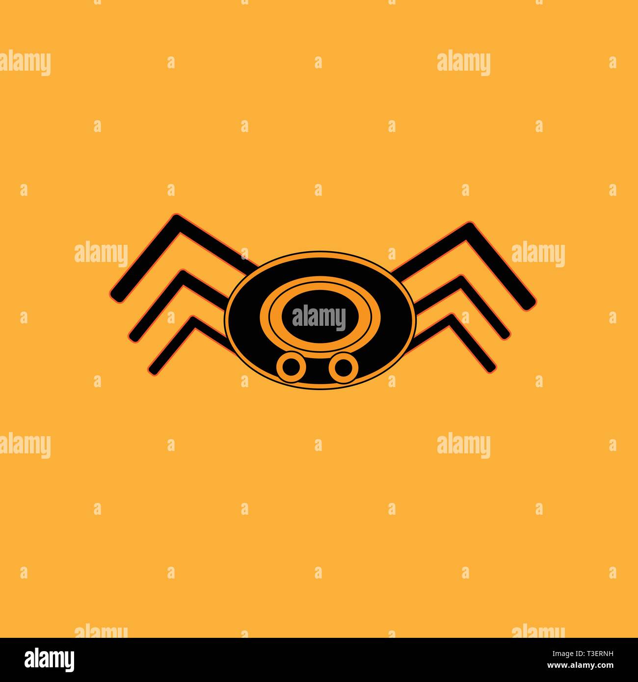 Orange spider insect animal Stock Vector Images - Alamy