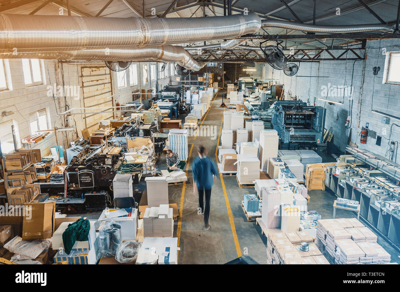 Small typography, interior. The printing equipment, paper Stock Photo ...