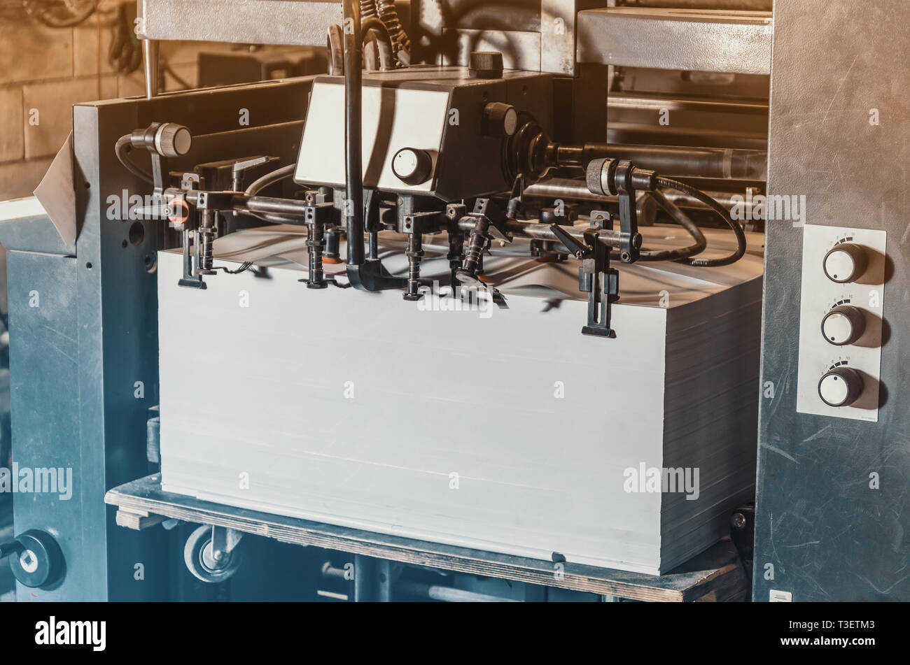 Automatic paper sheet printing machine hi-res stock photography and ...