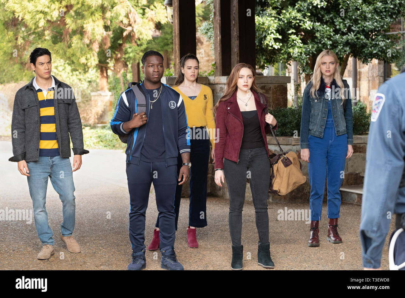 LEGACIES, from left: Ben Levin, Christopher De'Sean Lee, Kaylee Bryant ...