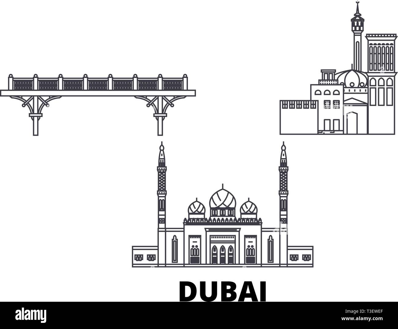 Dubai outline hi-res stock photography and images - Alamy