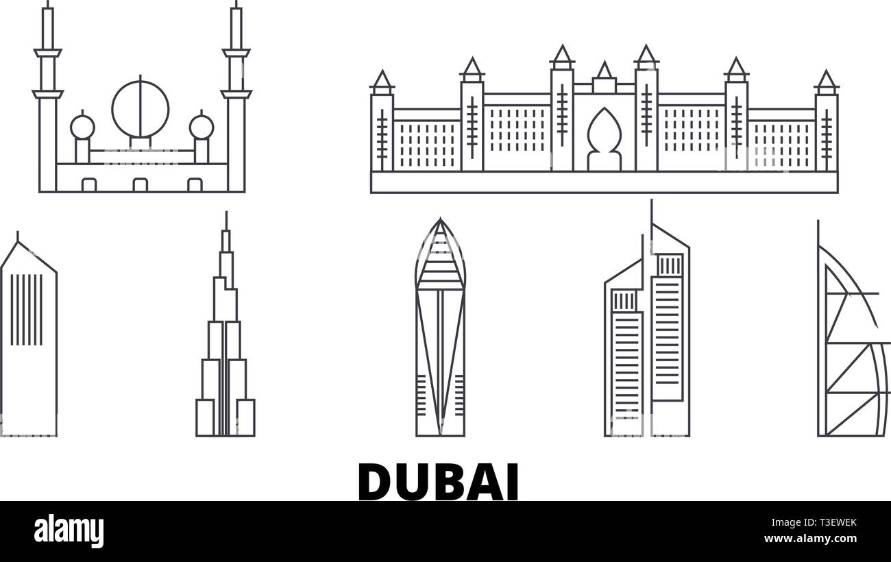 Dubai Outline High Resolution Stock Photography and Images - Alamy