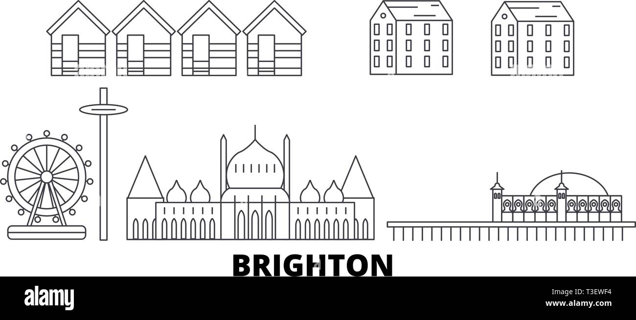 Silhouette brighton skyline hi-res stock photography and images - Alamy