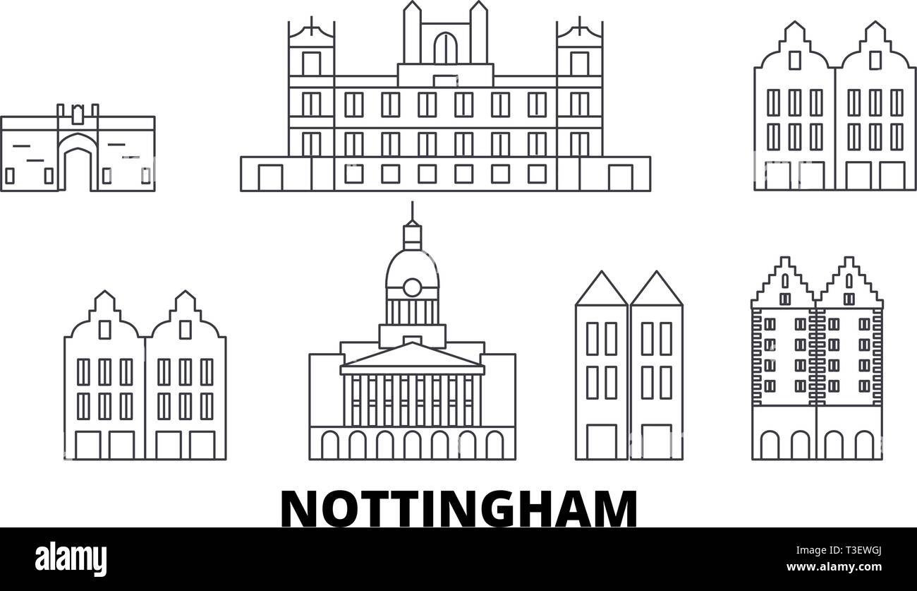 Nottinghamshire landmarks Stock Vector Images - Alamy