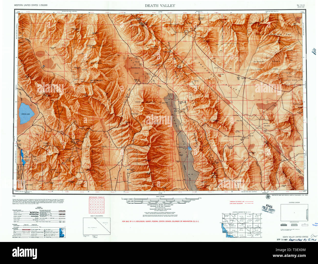 Death valley map hi-res stock photography and images - Alamy