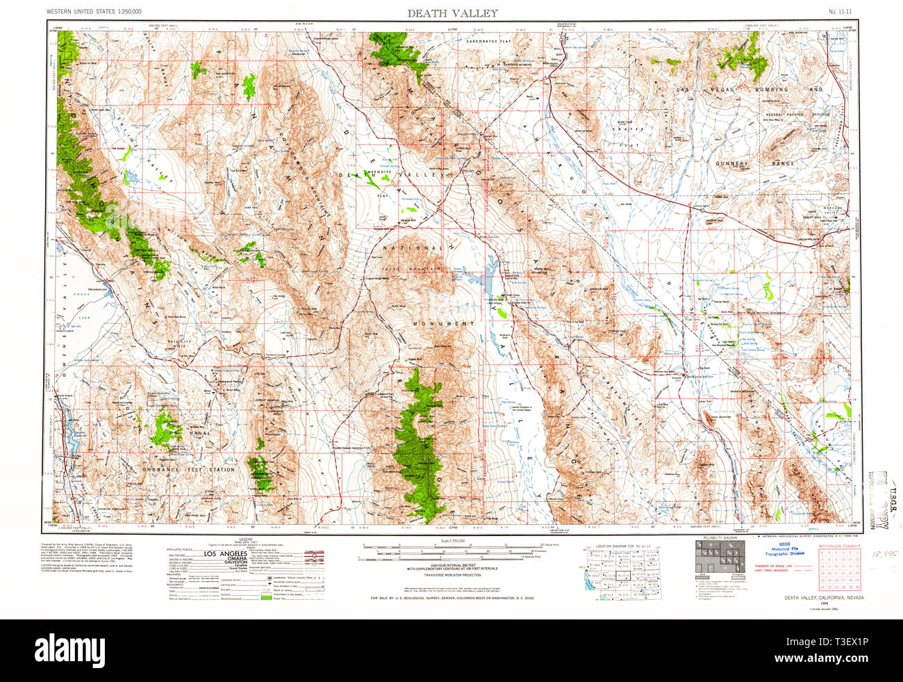 Death valley map hi-res stock photography and images - Alamy