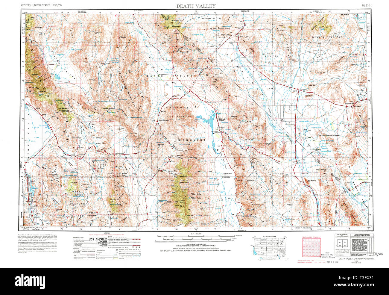 Death valley map hi-res stock photography and images - Alamy