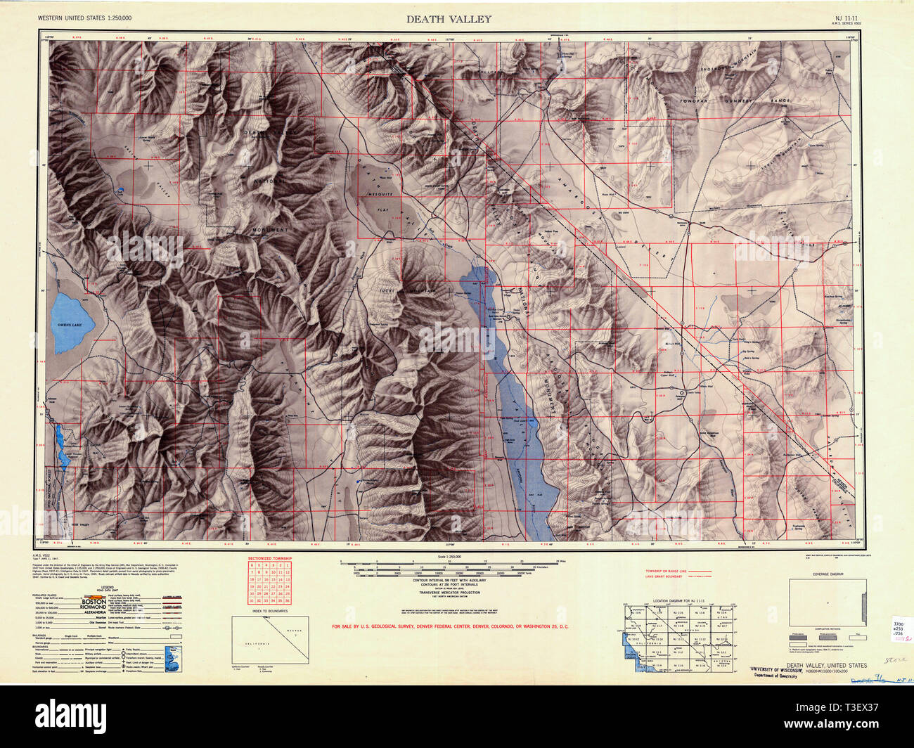 Death valley map hi-res stock photography and images - Alamy