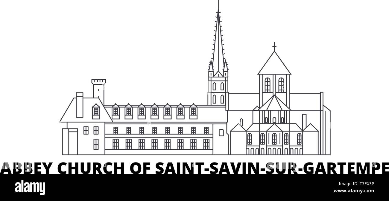 France, Abbey Church Of Saint Savin Sur Gartempe Landmark line travel ...