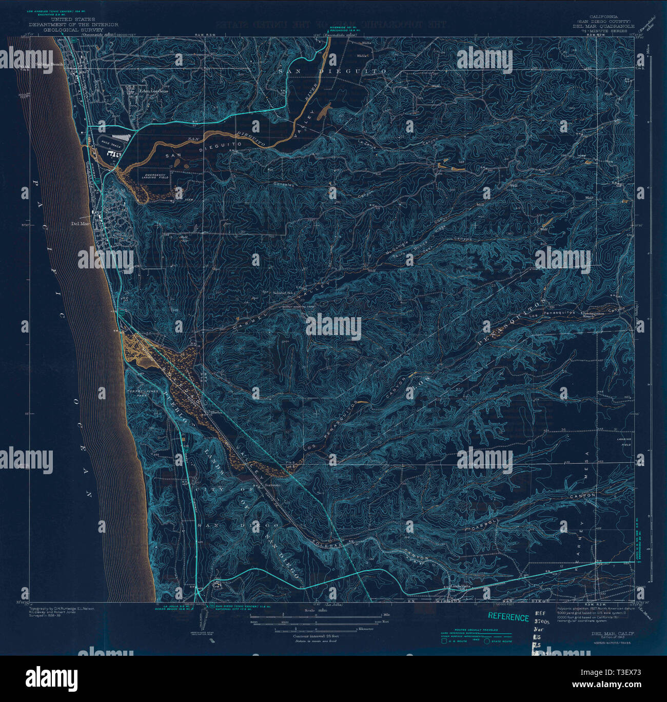 Del mar california map hi-res stock photography and images - Alamy
