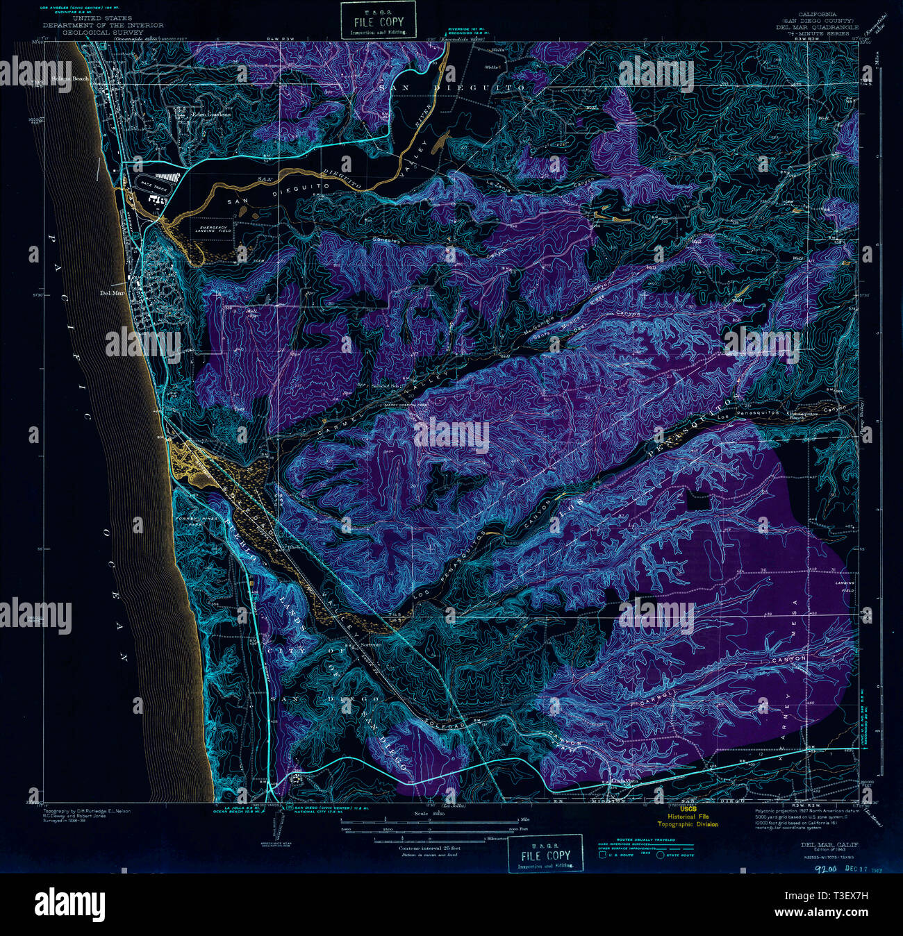 Del mar california map hi-res stock photography and images - Alamy