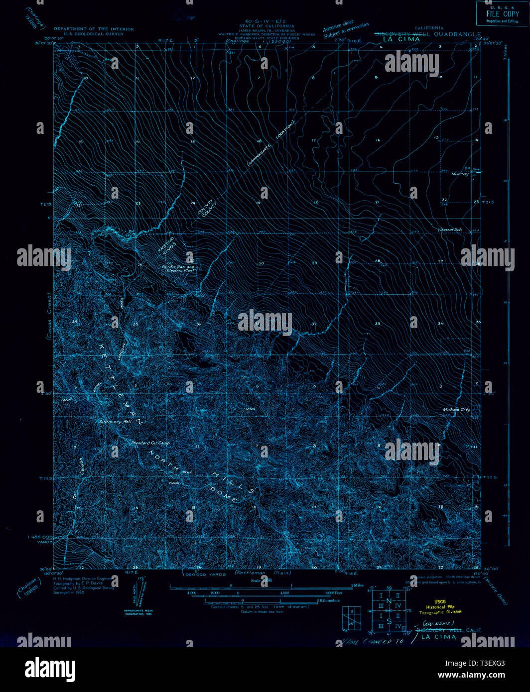 1930 map of california hi-res stock photography and images - Alamy