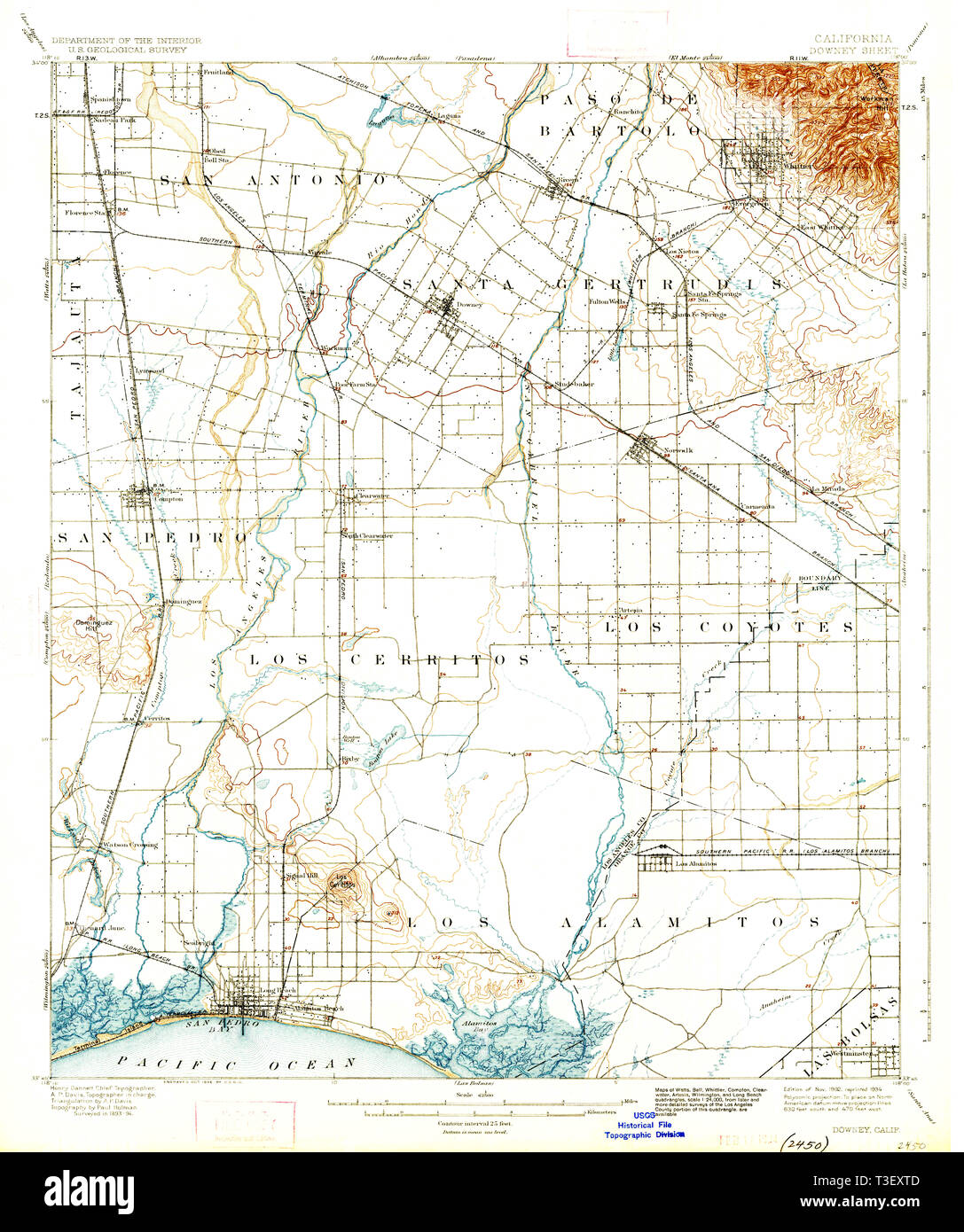California map 1902 hi-res stock photography and images - Alamy