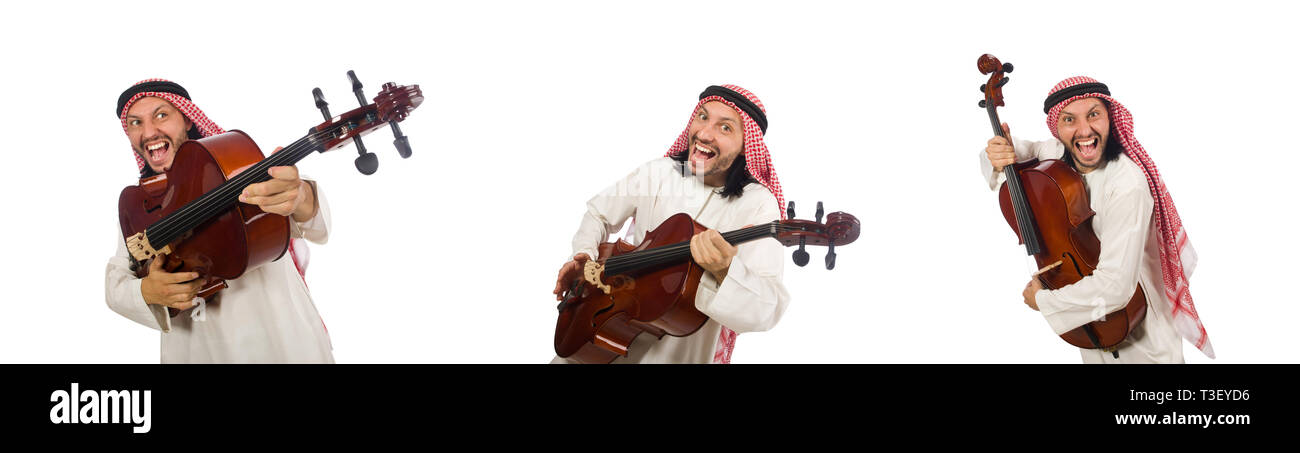 Arab man playing musical instrument Stock Photo - Alamy