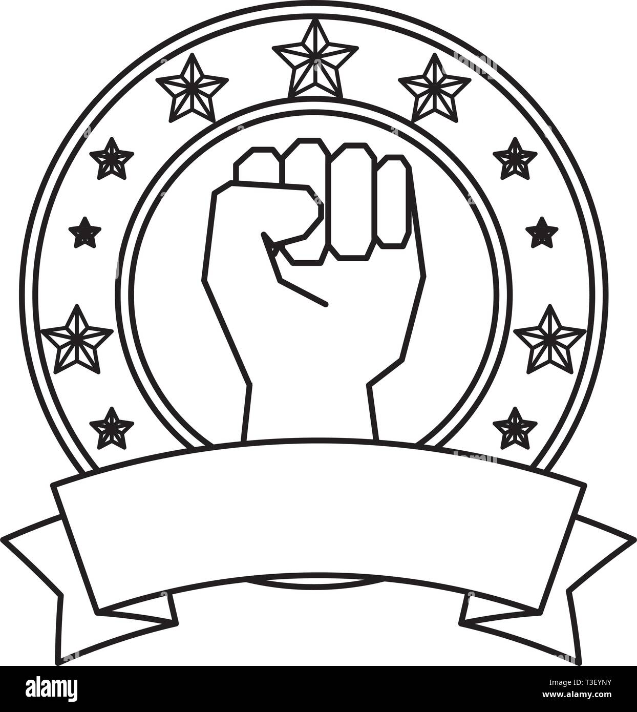 hand human fist emblem Stock Vector Image & Art - Alamy