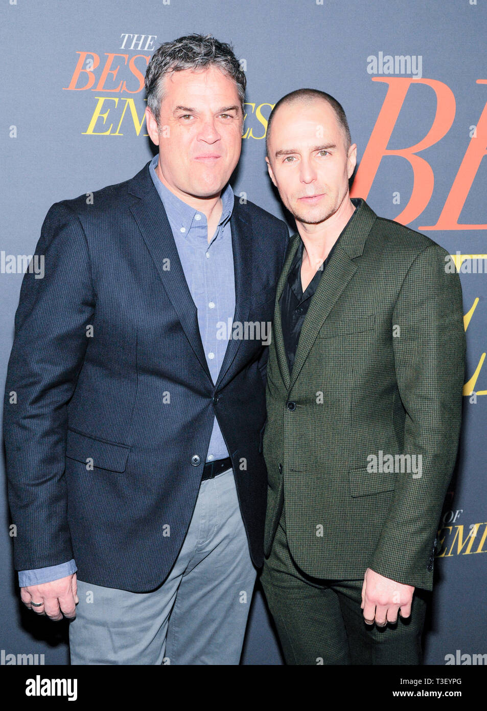 New York, NY - April 4, 2019: Robin Bissell and Sam Rockwell attend The ...