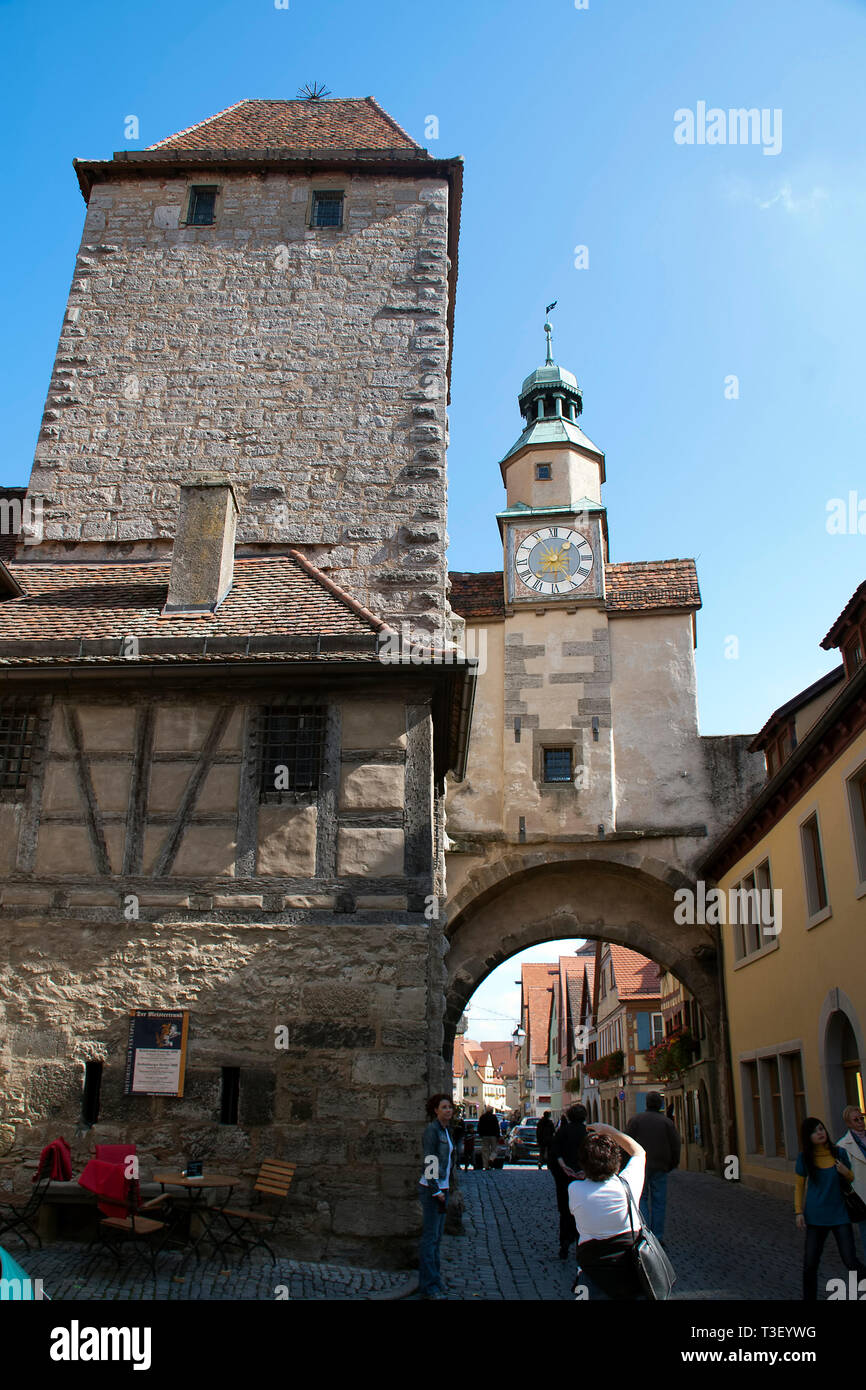 Rothenburg ob der Tauber Germany Sep 25 2008, Markusturm and the ...