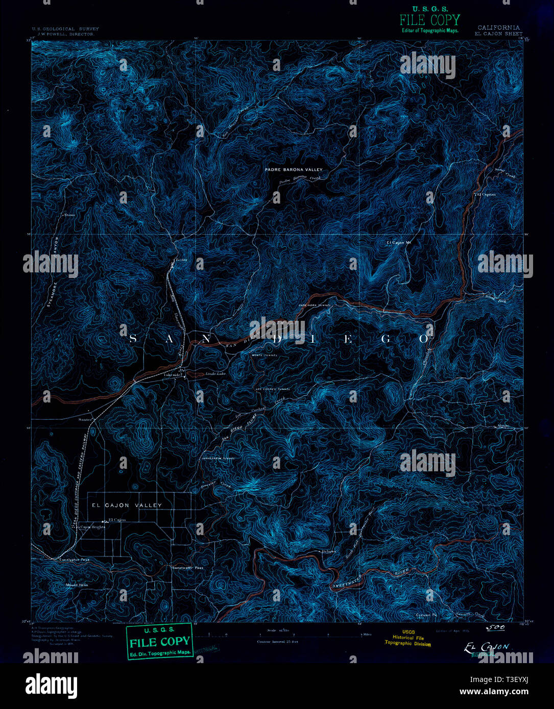 Map of el cajon hi-res stock photography and images - Alamy