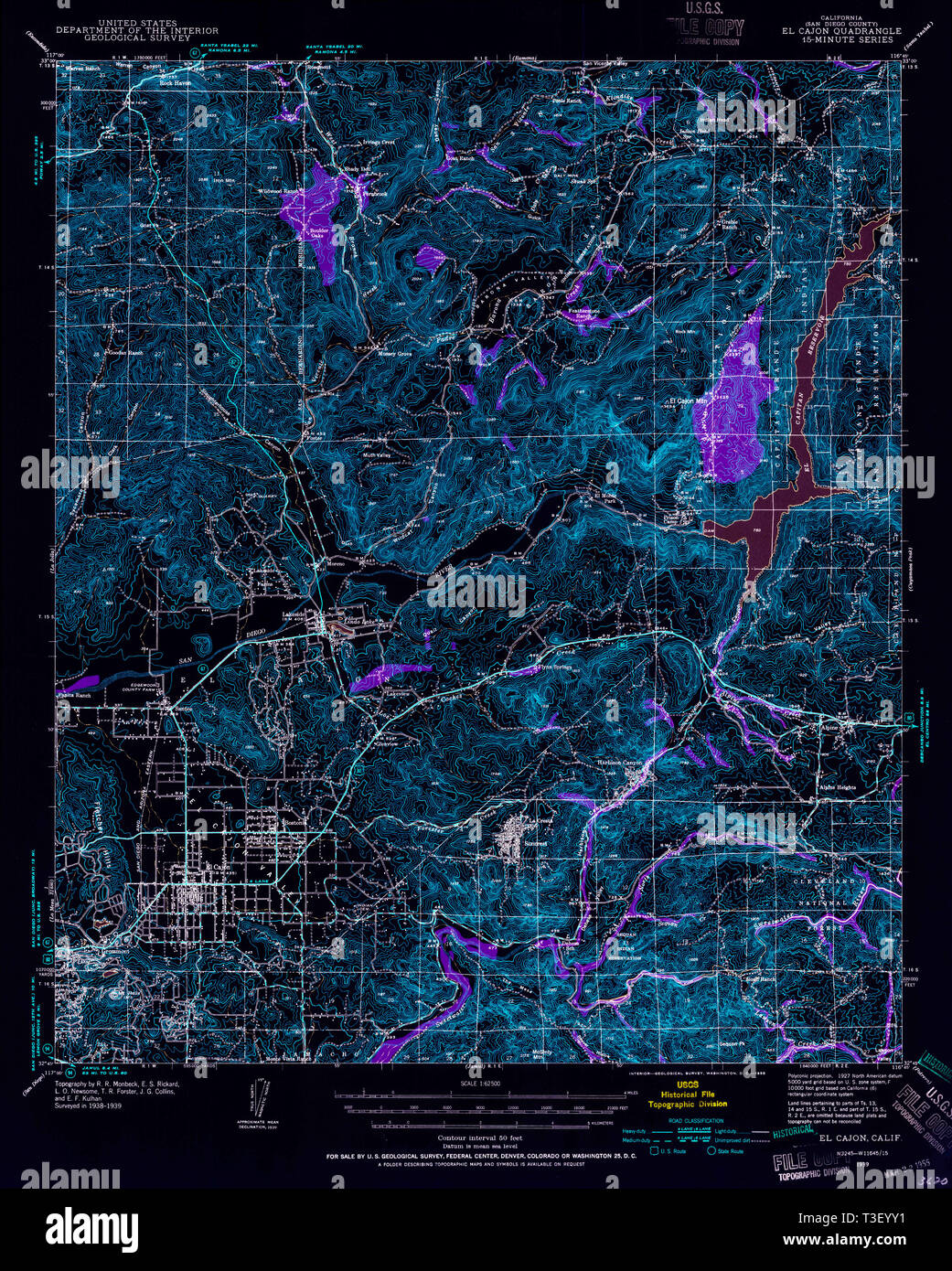 Map of el cajon hi-res stock photography and images - Alamy