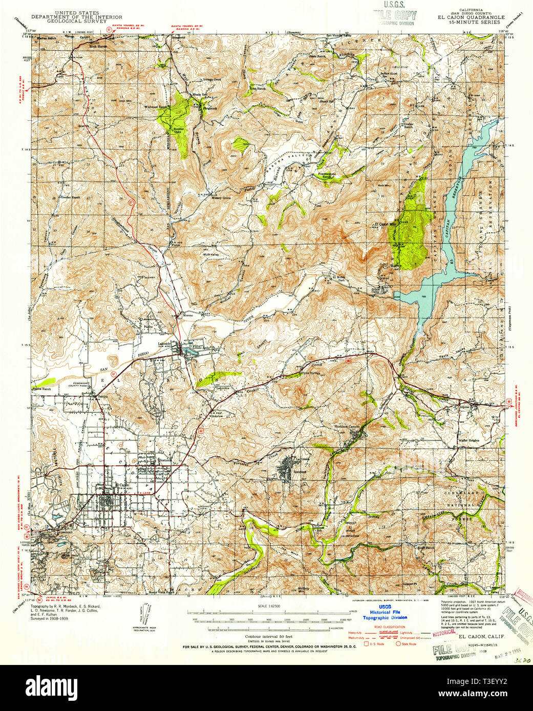 Map of el cajon hi-res stock photography and images - Alamy