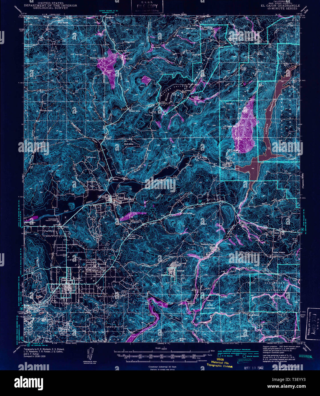Map of el cajon hi-res stock photography and images - Alamy