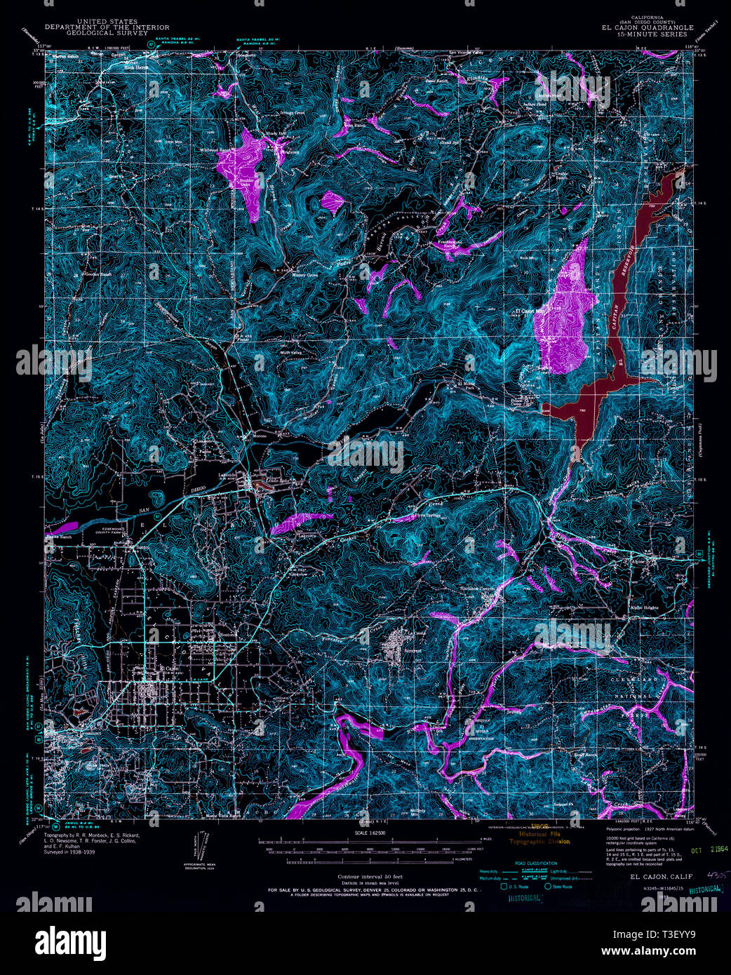 Map of el cajon hi-res stock photography and images - Alamy