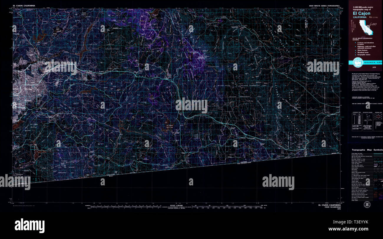 Map of el cajon hi-res stock photography and images - Alamy