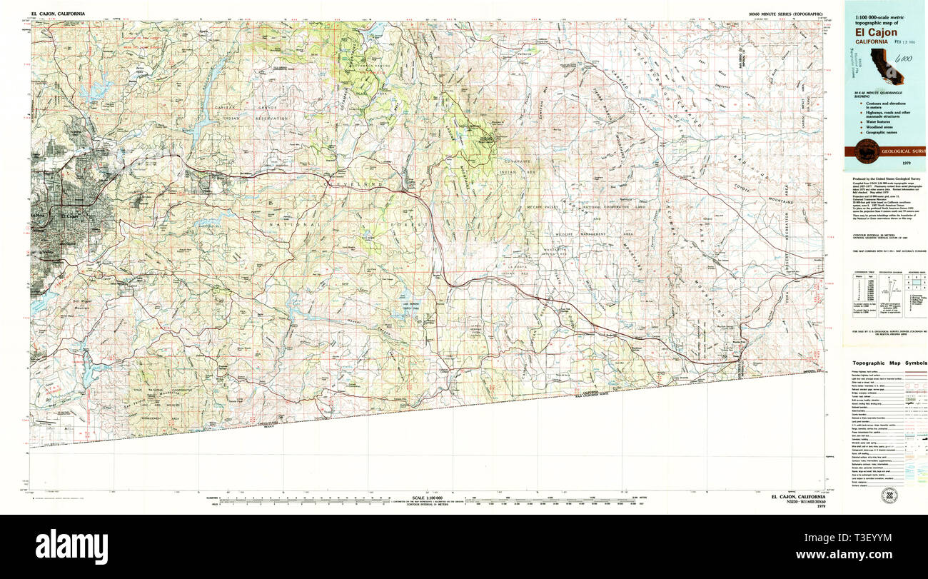 Map of el cajon hi-res stock photography and images - Alamy