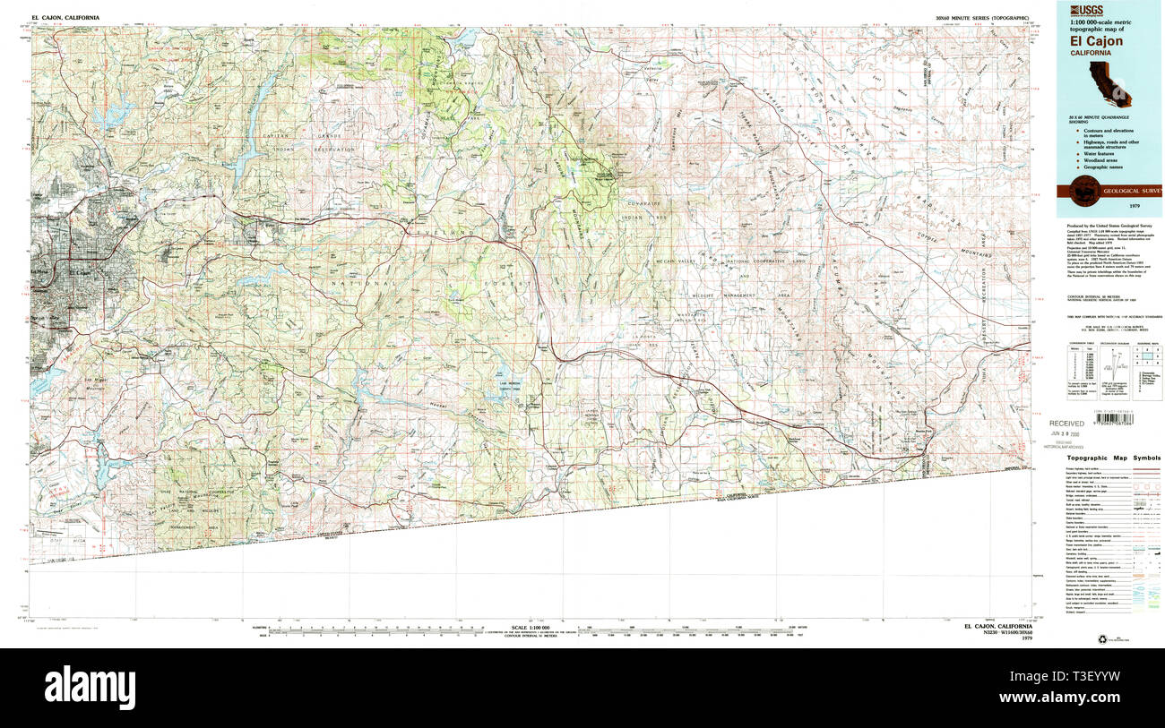 Map of el cajon hi-res stock photography and images - Alamy