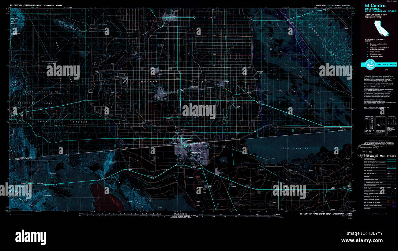 Map of el centro california hi-res stock photography and images - Alamy