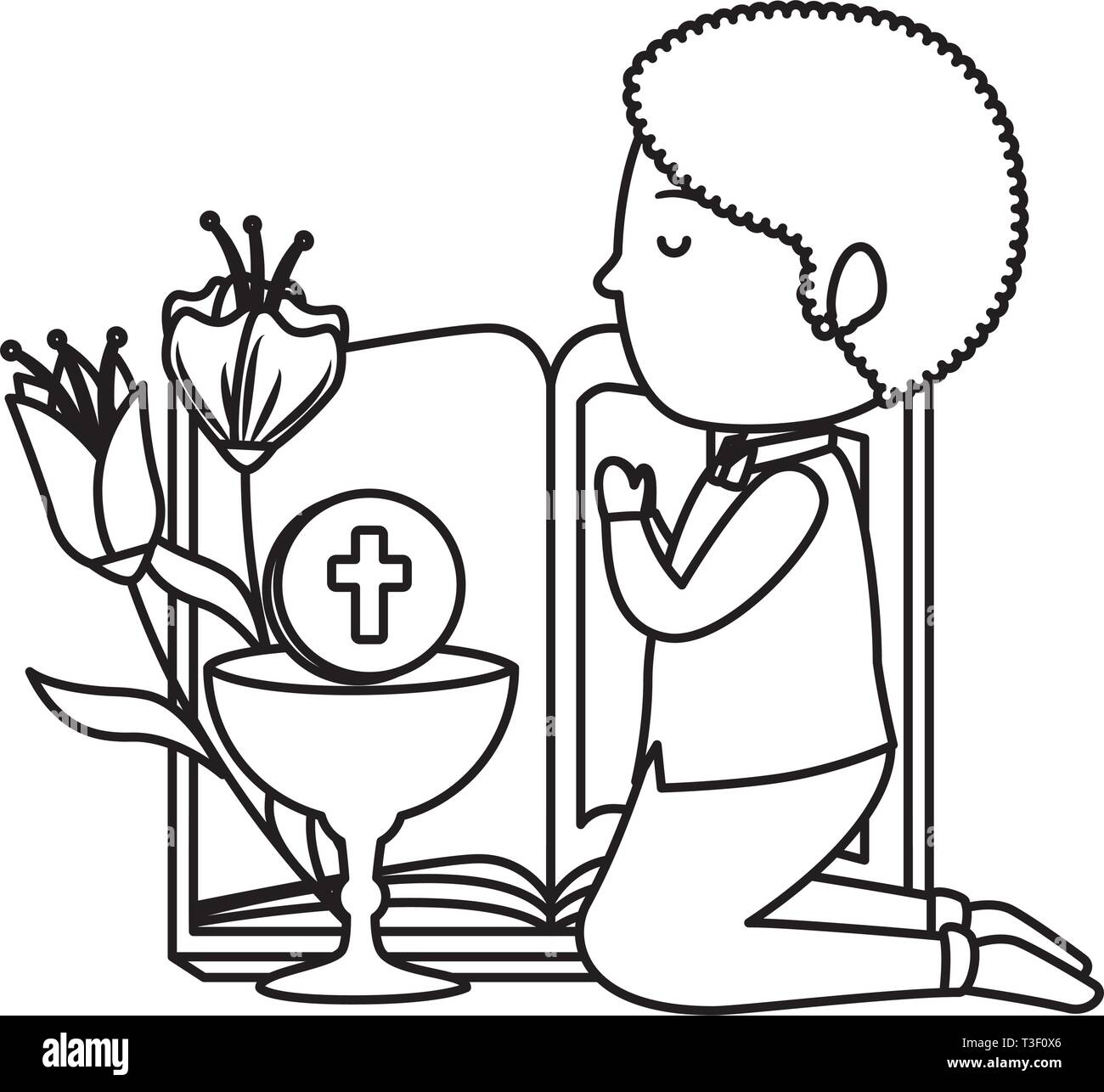 First Communion Clip Art Black And White