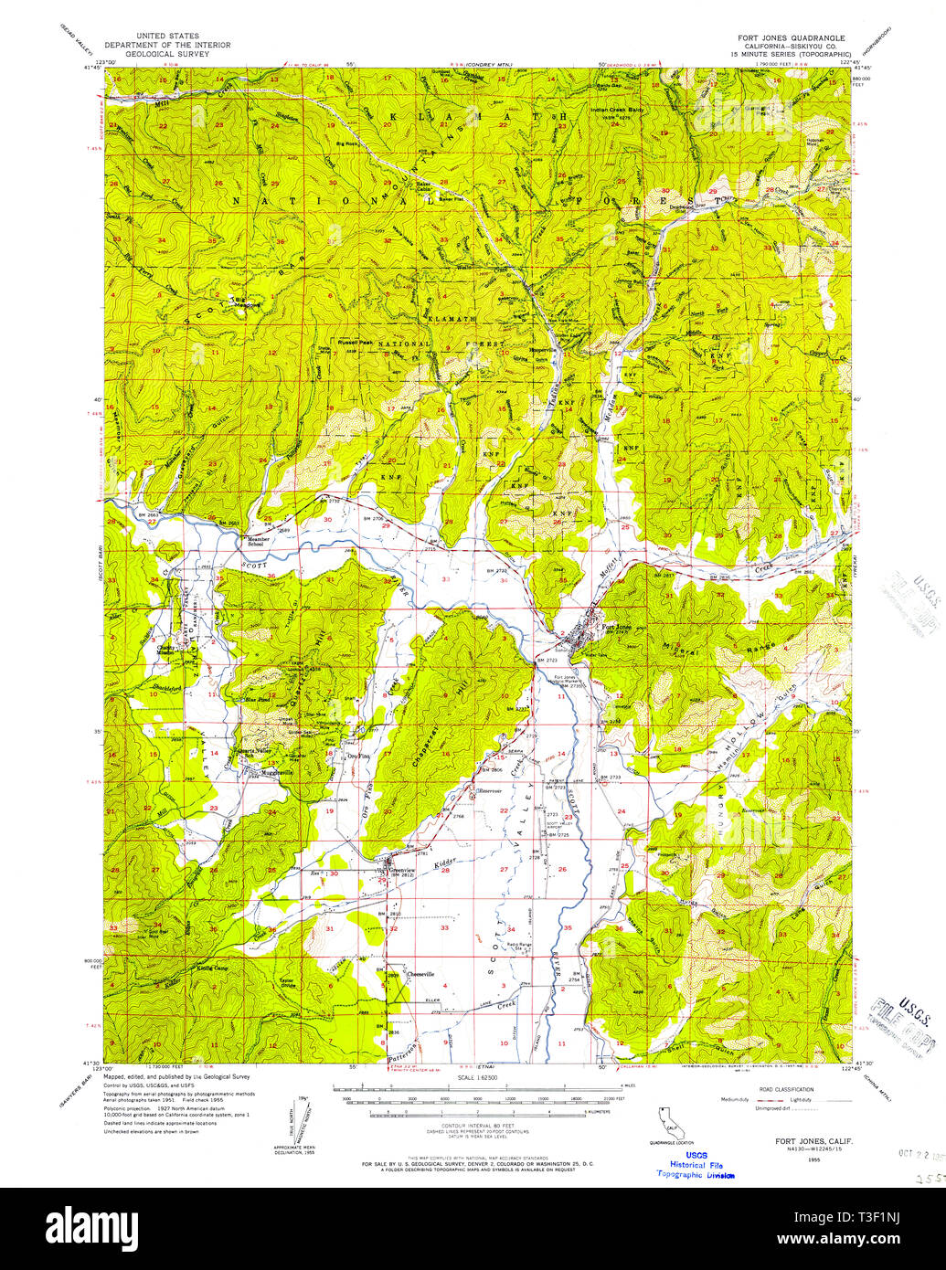 Fort jones california map hi-res stock photography and images - Alamy