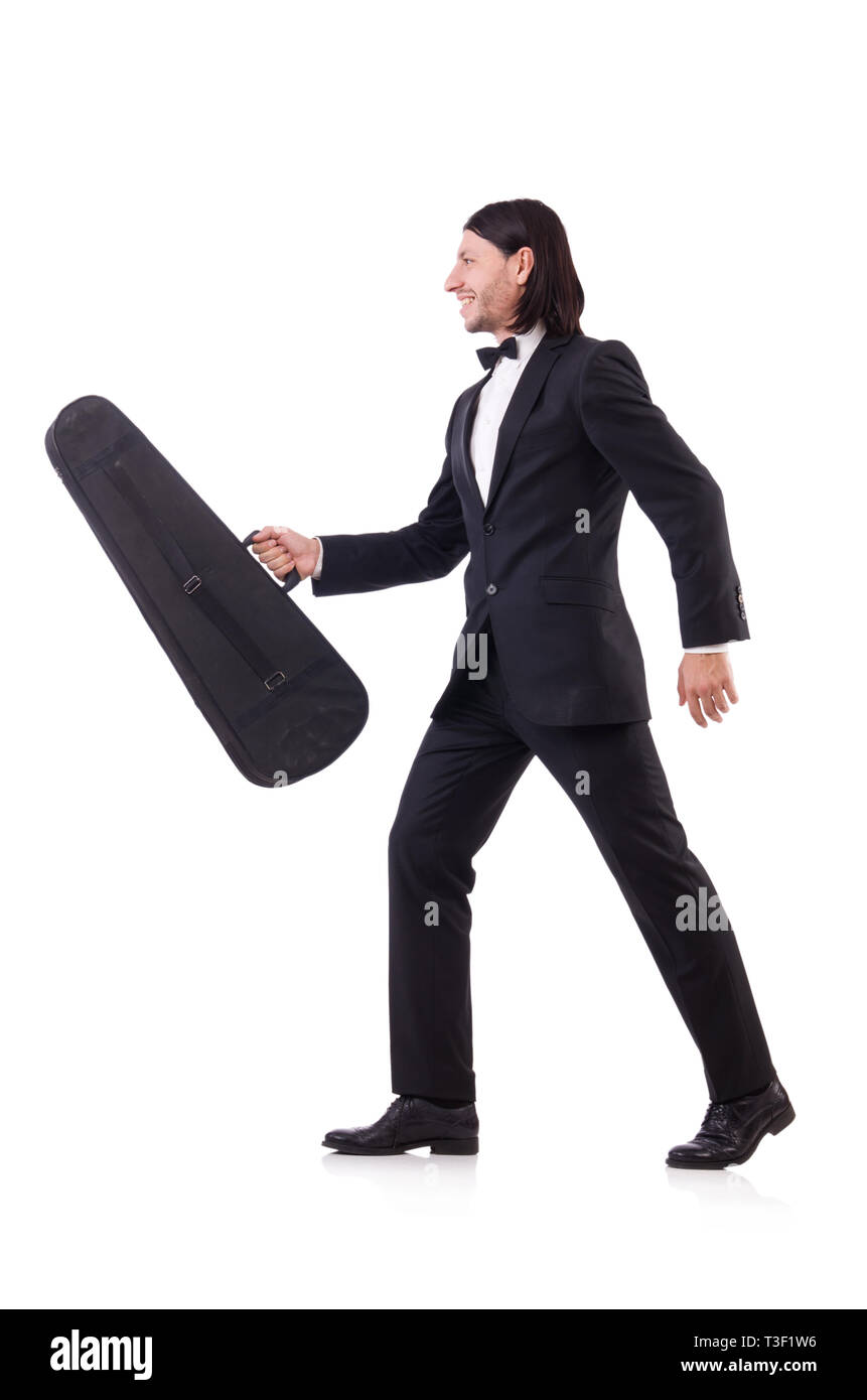 Cheerful violin player holding High Resolution Stock Photography and ...