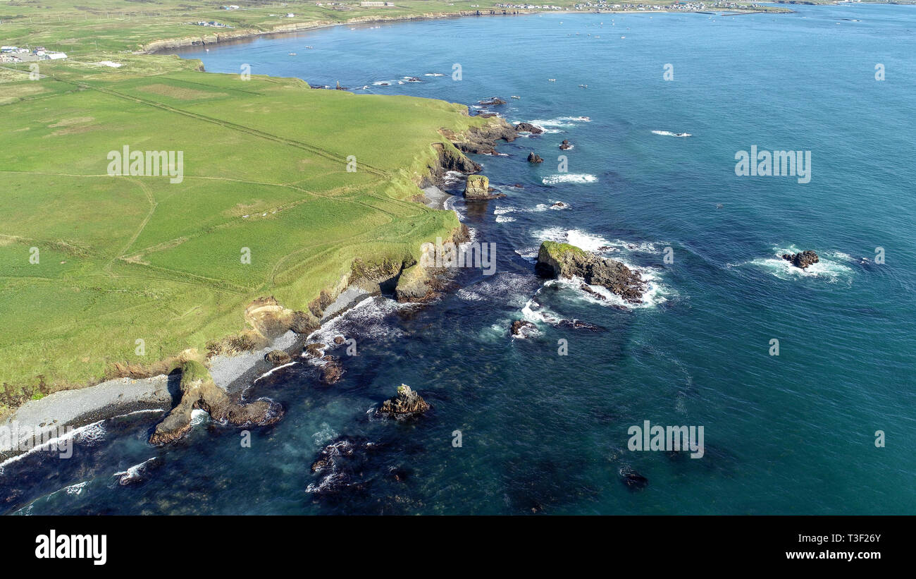 Aerial view of coast Stock Photo - Alamy