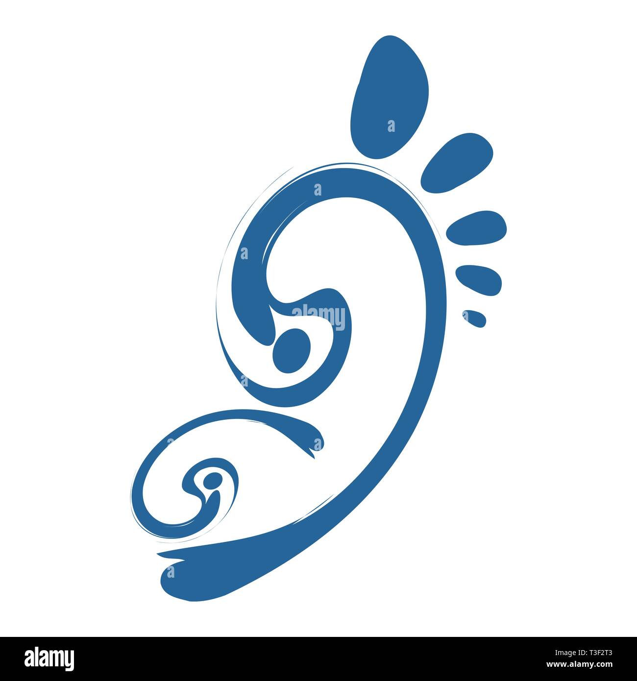 Abstract footprints silhouette concept design. Symbol graphic template ...