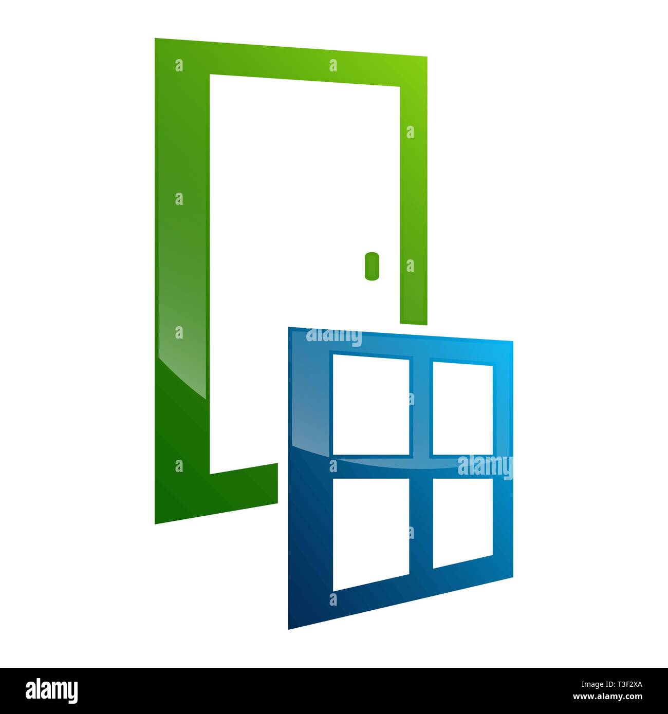 Door window frame concept design. Symbol graphic template element Stock ...