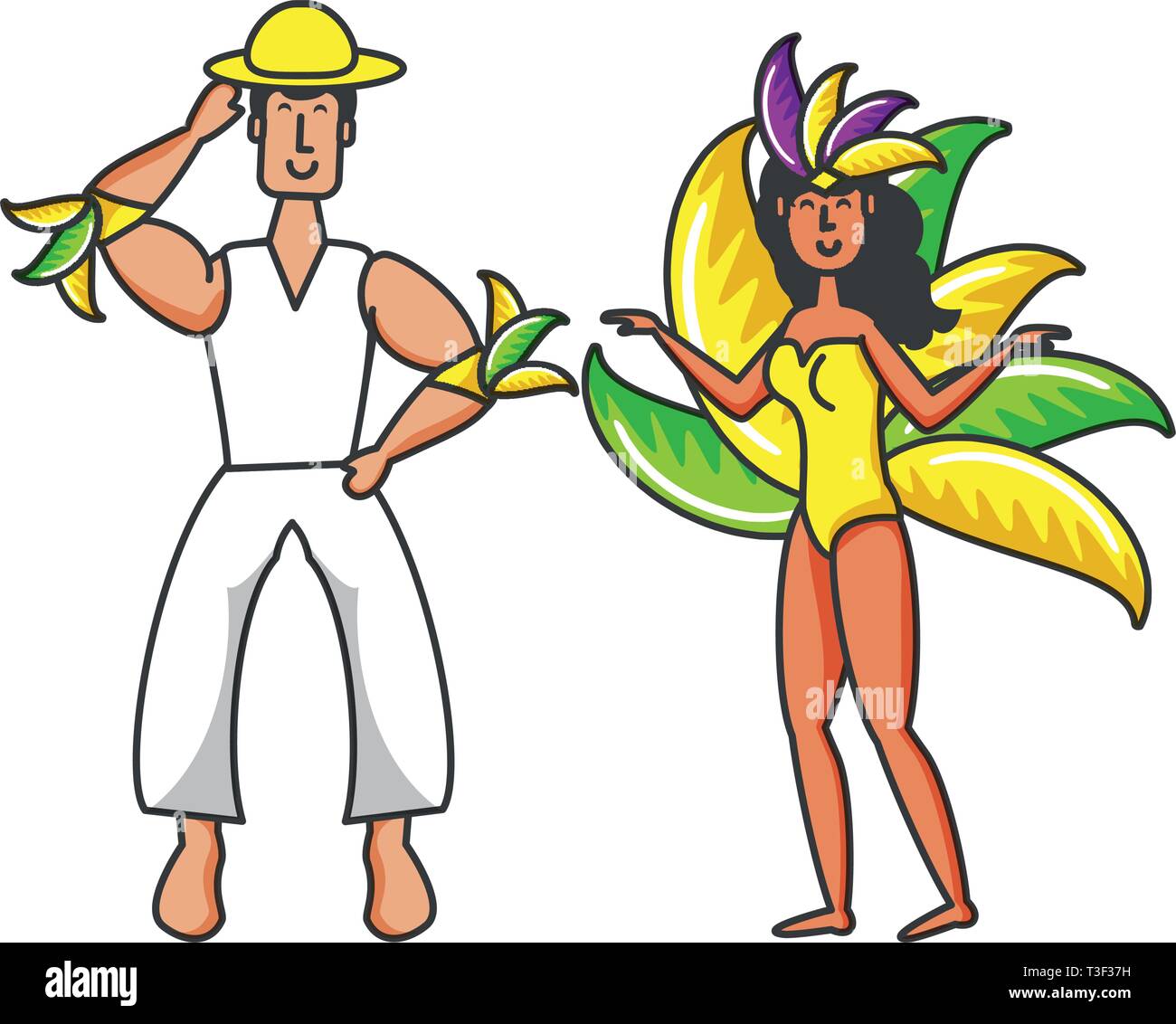 Cartoon Woman Samba Dancer Brazil Stock Photos & Cartoon Woman Samba ...