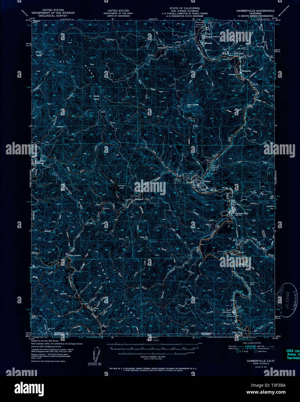 Map of garberville hi-res stock photography and images - Alamy