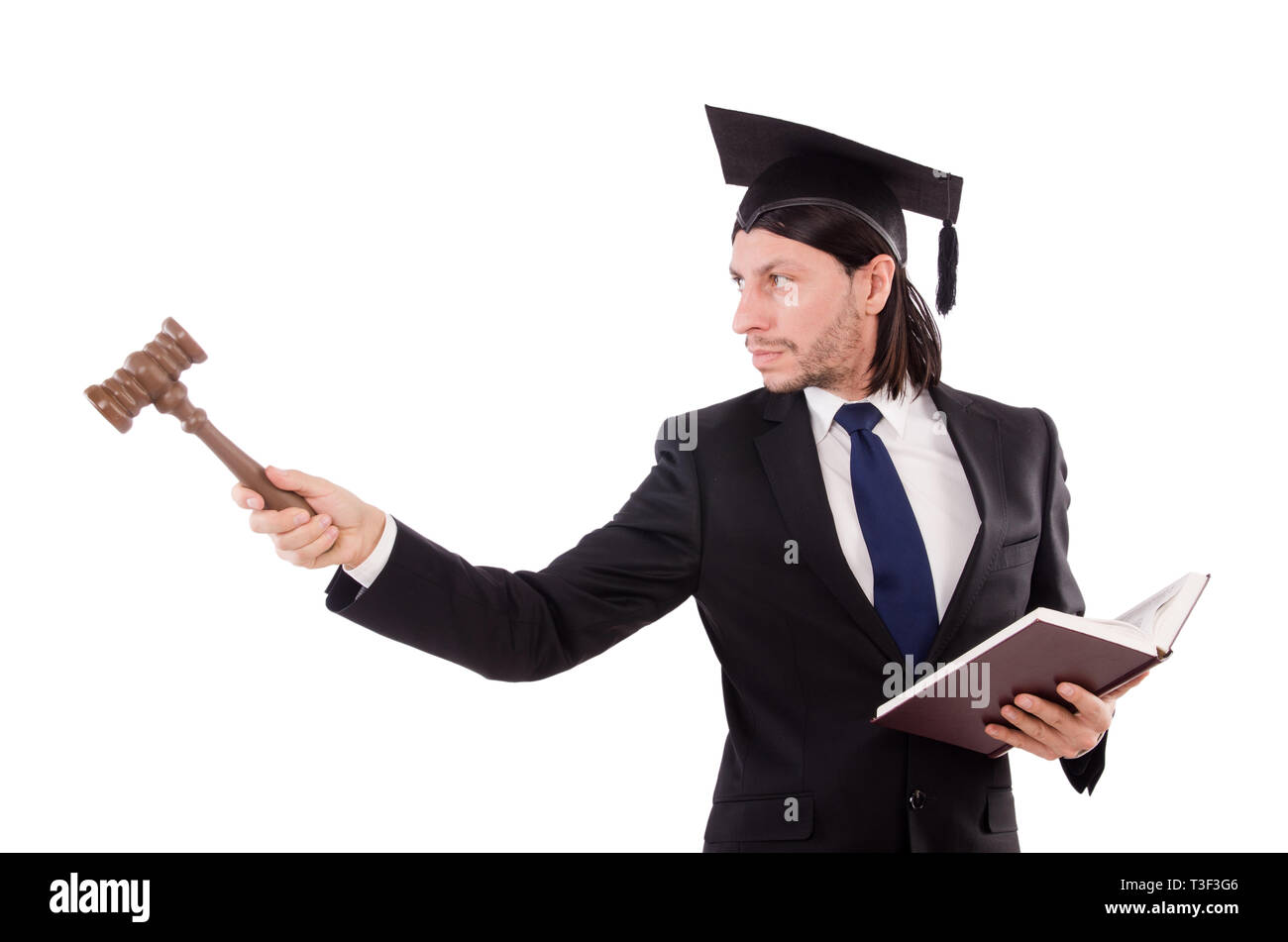 Judge isolated on the white background Stock Photo - Alamy