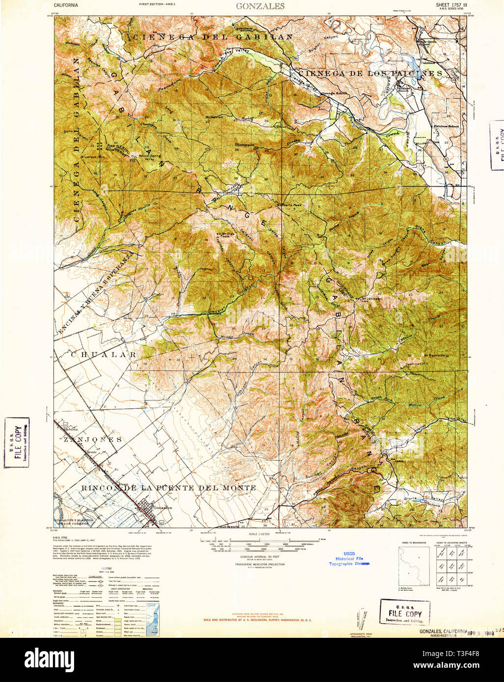 California map 1940 hi-res stock photography and images - Alamy