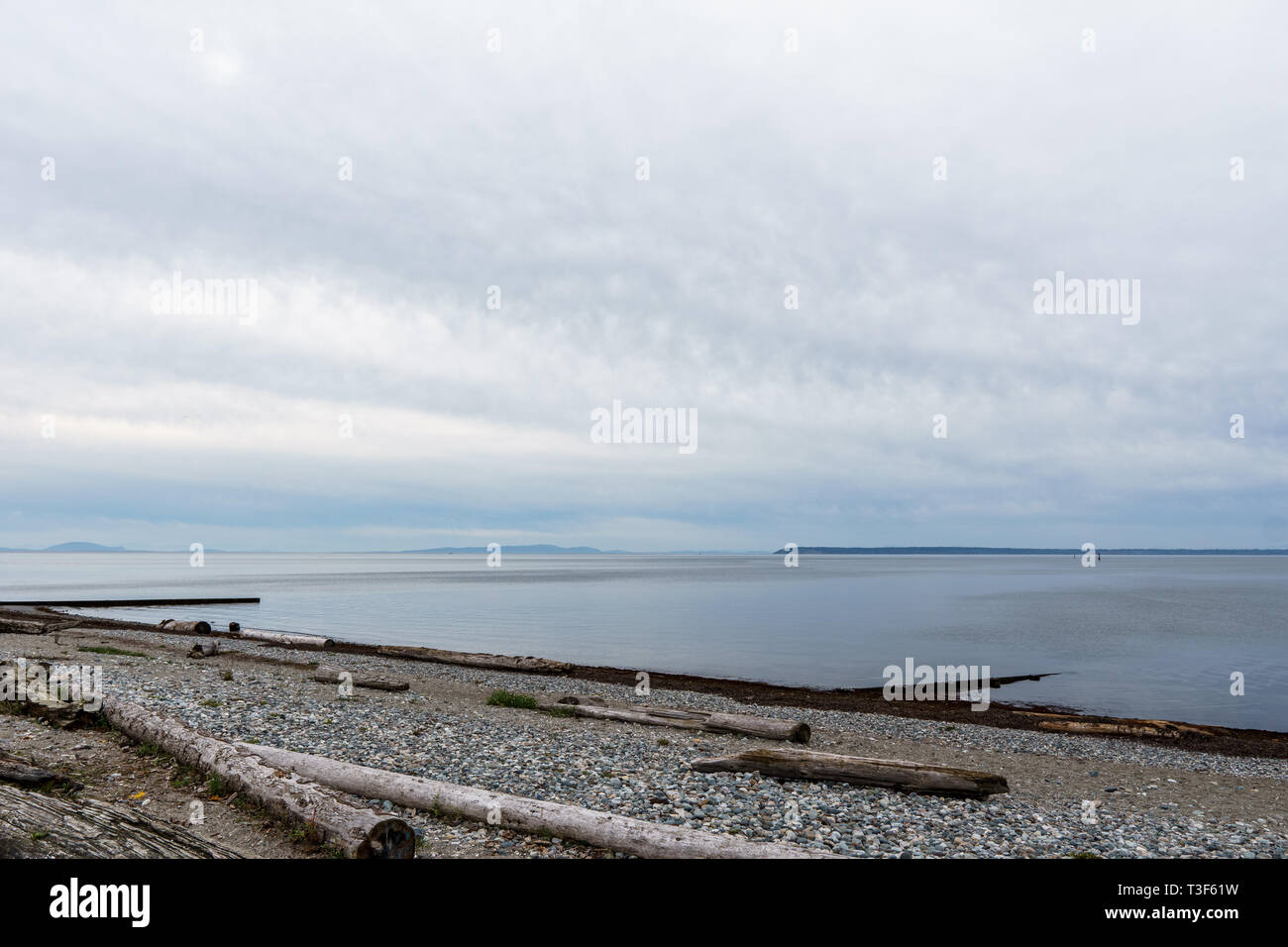 Boundary bay landscape Blackie Spit park area in Surrey British ...