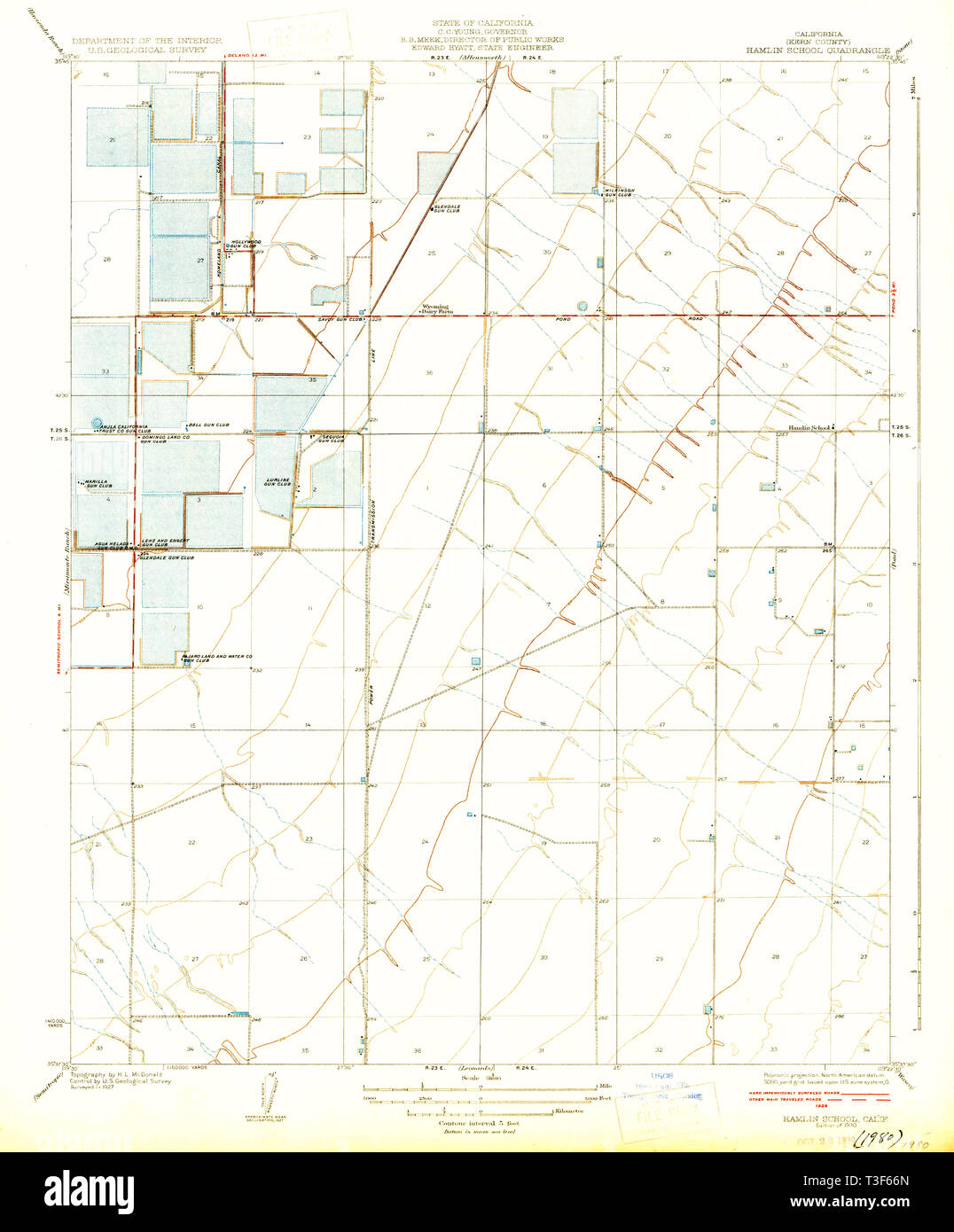 1930 map of california hi-res stock photography and images - Alamy