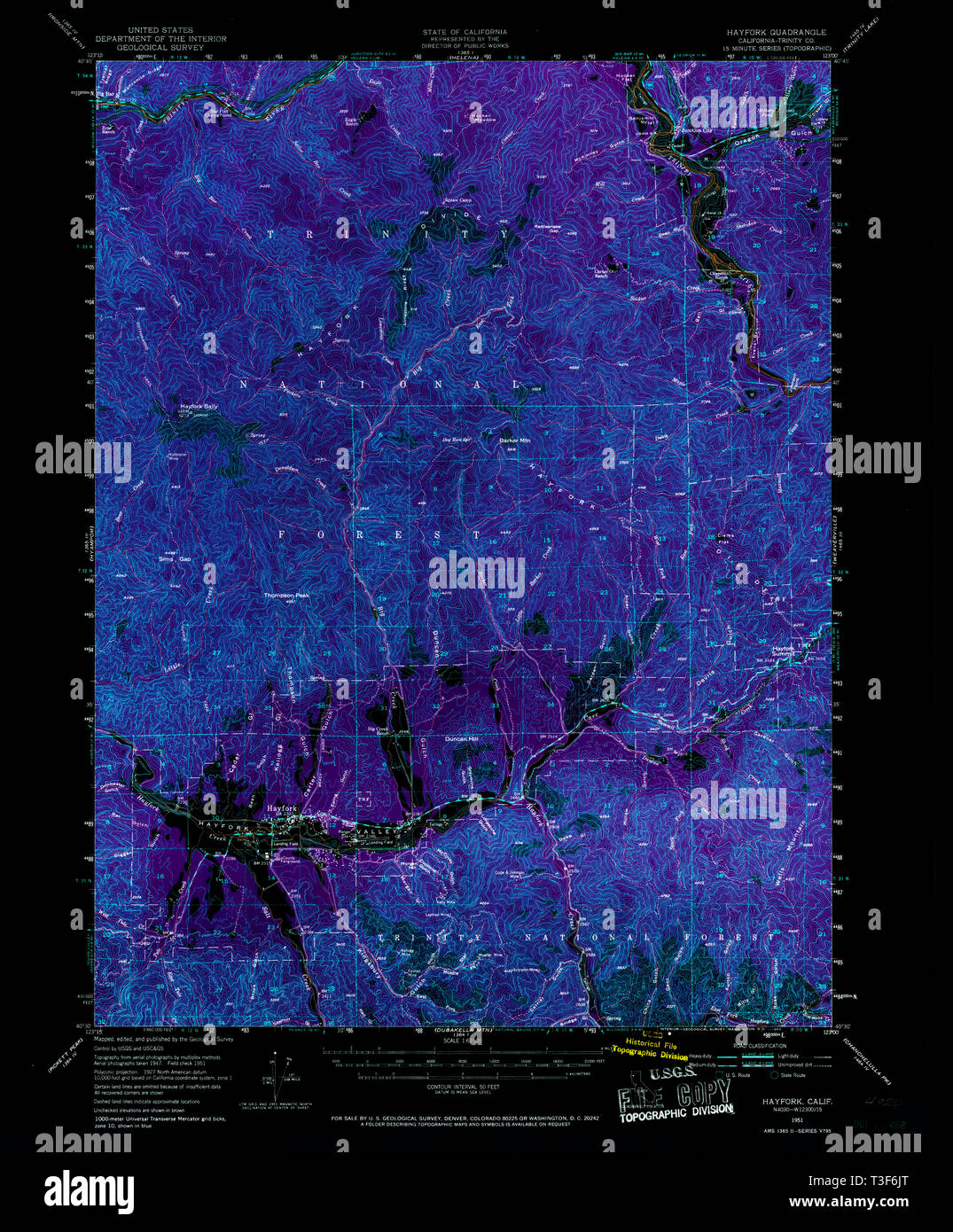 Map of hayfork hi-res stock photography and images - Alamy