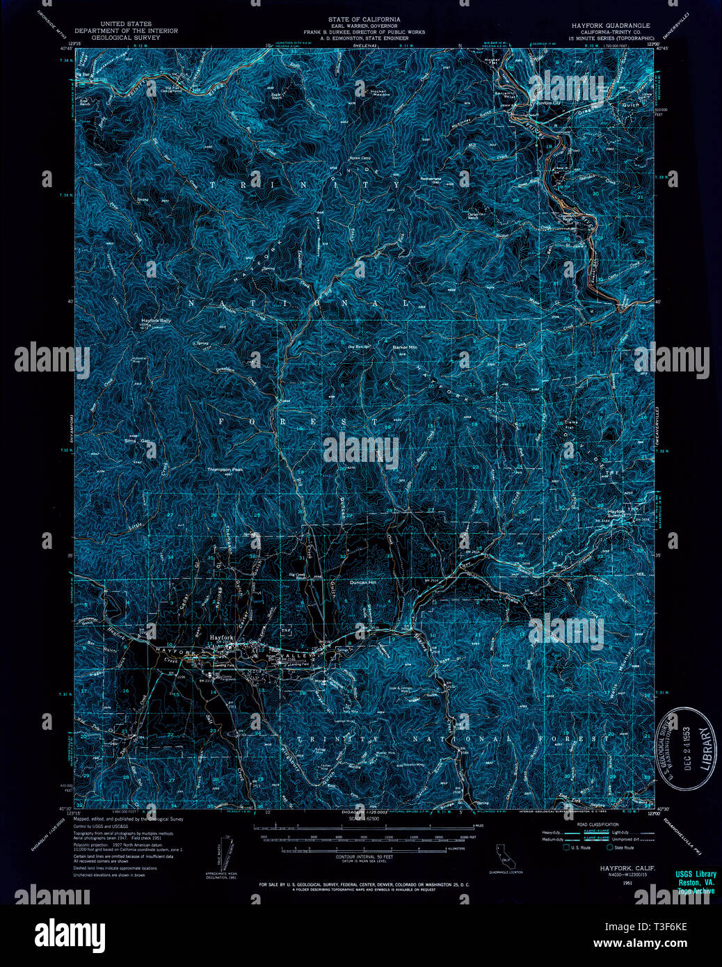 Map of hayfork hi-res stock photography and images - Alamy