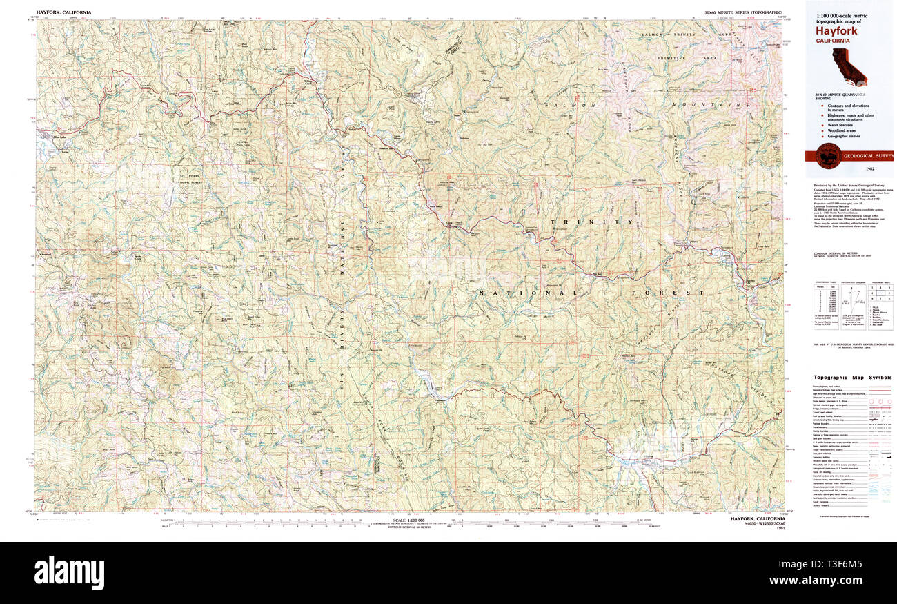Map of hayfork hi-res stock photography and images - Alamy