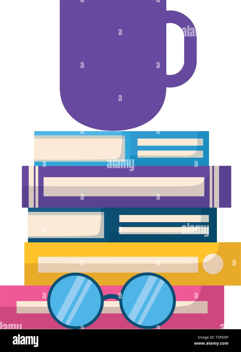 E book and reading glasses Stock Vector Images - Alamy