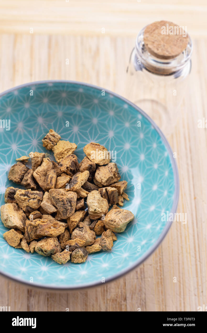 gentian root close up, healthy healing herbs Stock Photo - Alamy